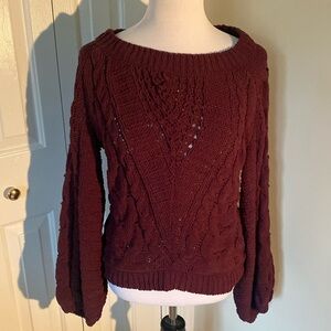 Express | Sweaters | Vintage Express Plum Purple Chenille Sweater ...
